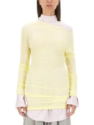 Dries Van Noten Tulle Top - Yellow