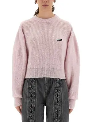 Remain Birger Christensen Wool Puff Sleeve Sweater - Powder