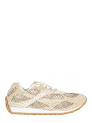 Bottega Veneta Orbit Lace Up Sneakers Beige