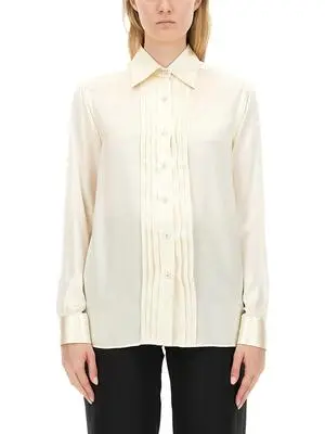 TOM FORD Silk Button-up Shirt - Ivory