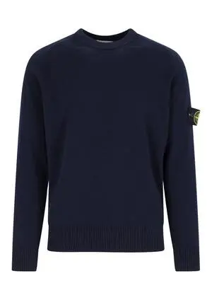 Stone Island Virgin Wool Sweater - Blue