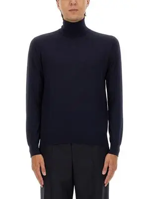 Saint Laurent Turtleneck Pullover - Blue