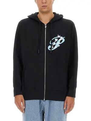3.PARADIS Zip Sweatshirt - Black