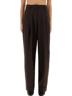 THELATEST Straight Leg Trousers - Brown