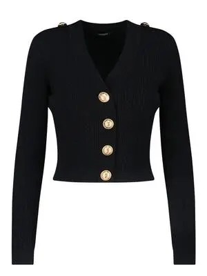 Balmain Knitted Cardigan - Black