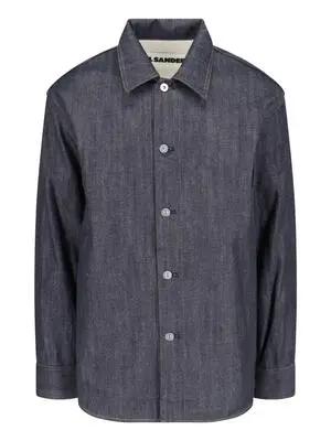 Sacai Virgin Wool Shirt Jacket - Blue