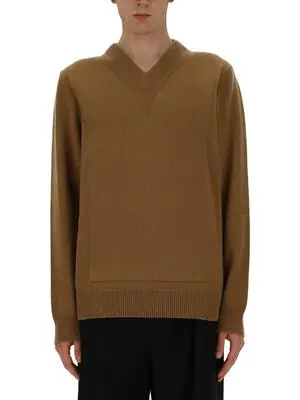 JIL SANDER V-neck Sweater - Beige