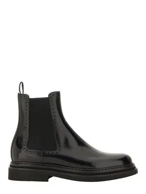 Dolce & Gabbana Brushed Leather Chelsea Boot - Black