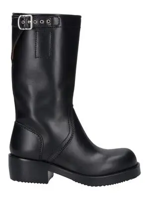 Miu Miu Leather Boots - Black