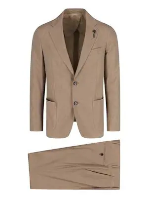LARDINI Single-breasted Suit - Brown