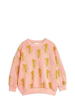 MINI RODINI Winter Flowers Printed Sweatshirt - Pink