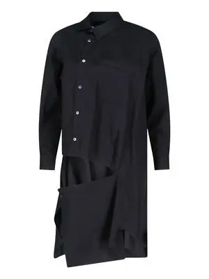 Comme Des Garçons Asymmetric Long Shirt - Black