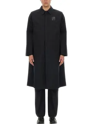 MM6 MAISON MARGIELA X SALOMON Trench Coat With Logo - Black
