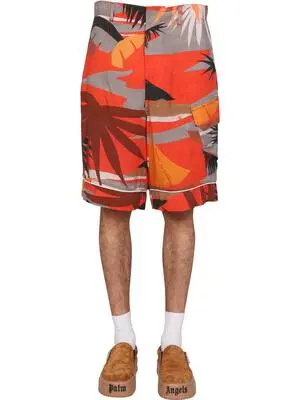 Palm Angels Cargo Bermuda Shorts - Multicolour
