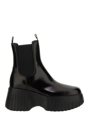 Hogan H-stripe Chelsea Boot - Black