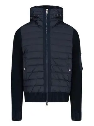 MONCLER Hooded Jacket With Nylon Details