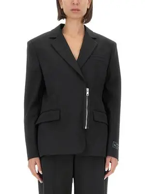 MSGM Jacket With Zip - Black