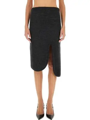 Victoria Beckham Padded Tube Skirt - Grey