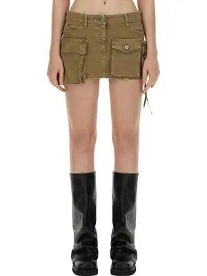 Attico Fay Mini Skirt - Brown