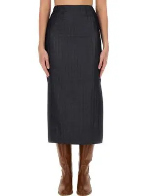 Etro Wool-blend Pencil Skirt - Grey