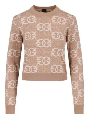 Pinko Love Birds Sweater - Brown