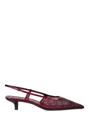 Gucci Pumps Slingback With Crystals - Red
