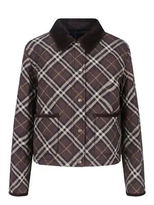 Burberry Check Cotton Jacket - Brown