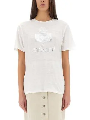 MARANT ETOILE Zewel Linen T-shirt - White