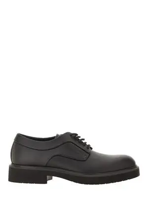 FERRAGAMO Derby With Ornament - Black