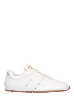 Miu Miu Lamb Nappa 'plume' Sneakers - White