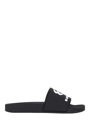 Balenciaga Pool" Slide Sandals - Black