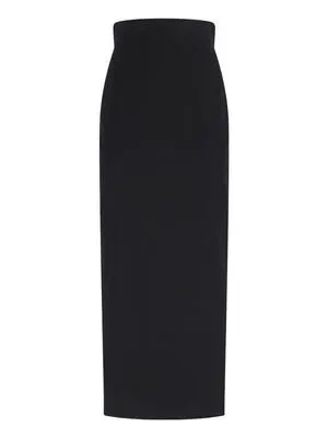 Rick Owens Wool Blend Maxi Skirt - Black
