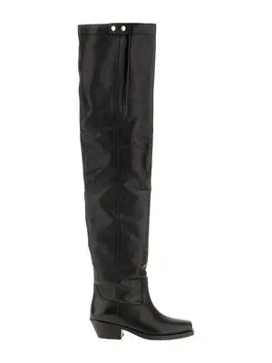 Isabel Marant Leather Over-the-knee Boots - Black