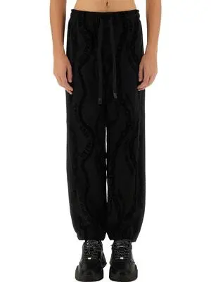 Versace All Over "chain" Jogging Pants - Black