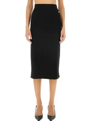 Dolce & Gabbana Midi Longuette Skirt - Black