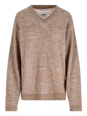 Ami Alpaca Blend Sweater - Beige