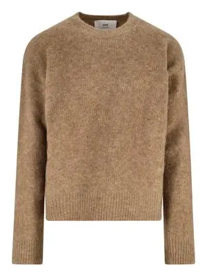 Ami Alpaca Blend Sweater - Brown