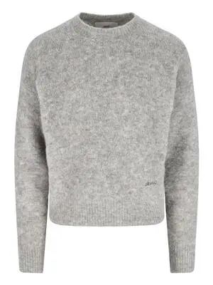 Ami Alpaca Blend Sweater - Gray