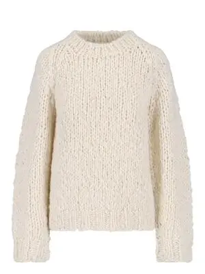 MYTHINKS Alpaca Blend Sweater White