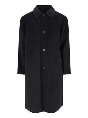 Kiton Single-breasted Coat - Black