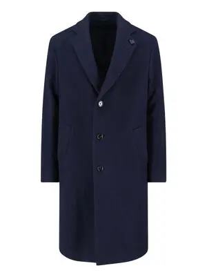 Kiton Single-breasted Coat - Blue