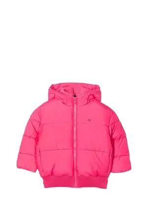 Tommy Hilfiger Branded Hood Puffer - Fuchsia