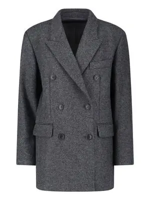 Golden Goose Double-breasted Wool Coat - Gray