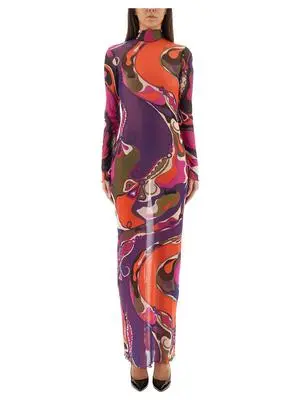Emilio Pucci Orchid Print Dress - Multicolour