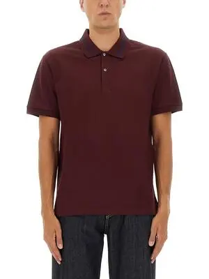 Alexander McQueen Polo Shirt With Logo On The Collar - Bordeaux