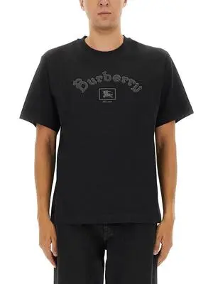 Burberry Gothic Logo T-shirt - Black
