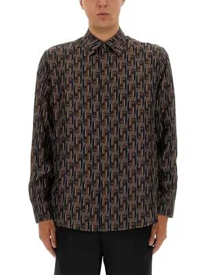 Fendi Printed Silk Shirt - Blue