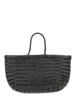 Dragon Diffusion Triple Jump Small Woven Bag - Black