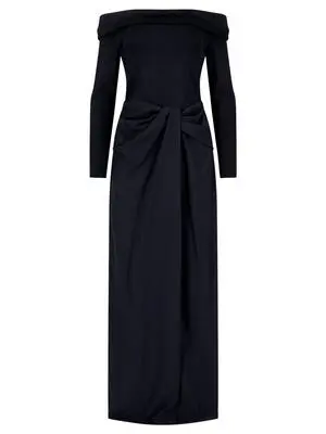 Max Mara Viscose Maxi Dress - Black