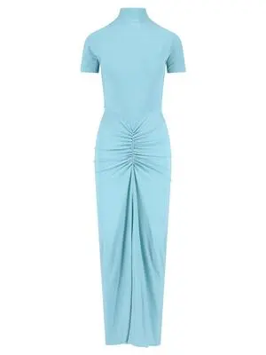 Max Mara Viscose Maxi Dress Light Blue
